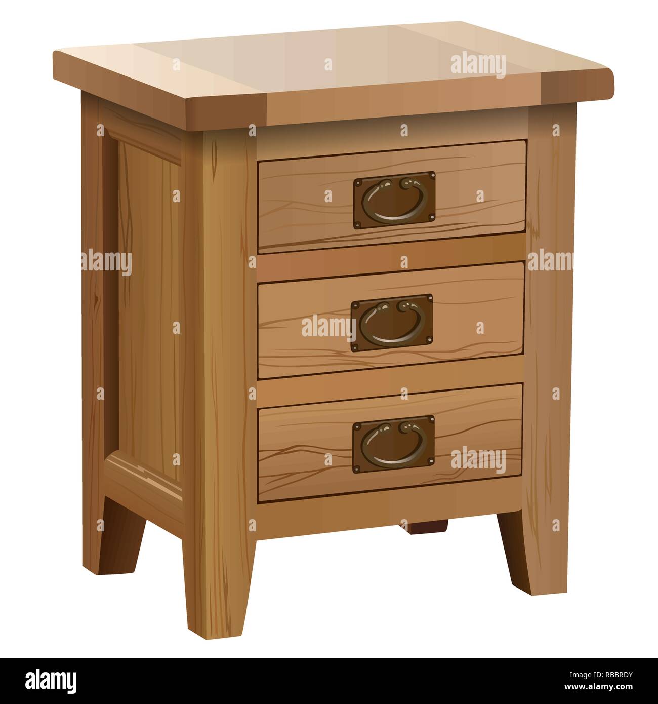 Bedside table drawer Stock Vector Images - Alamy