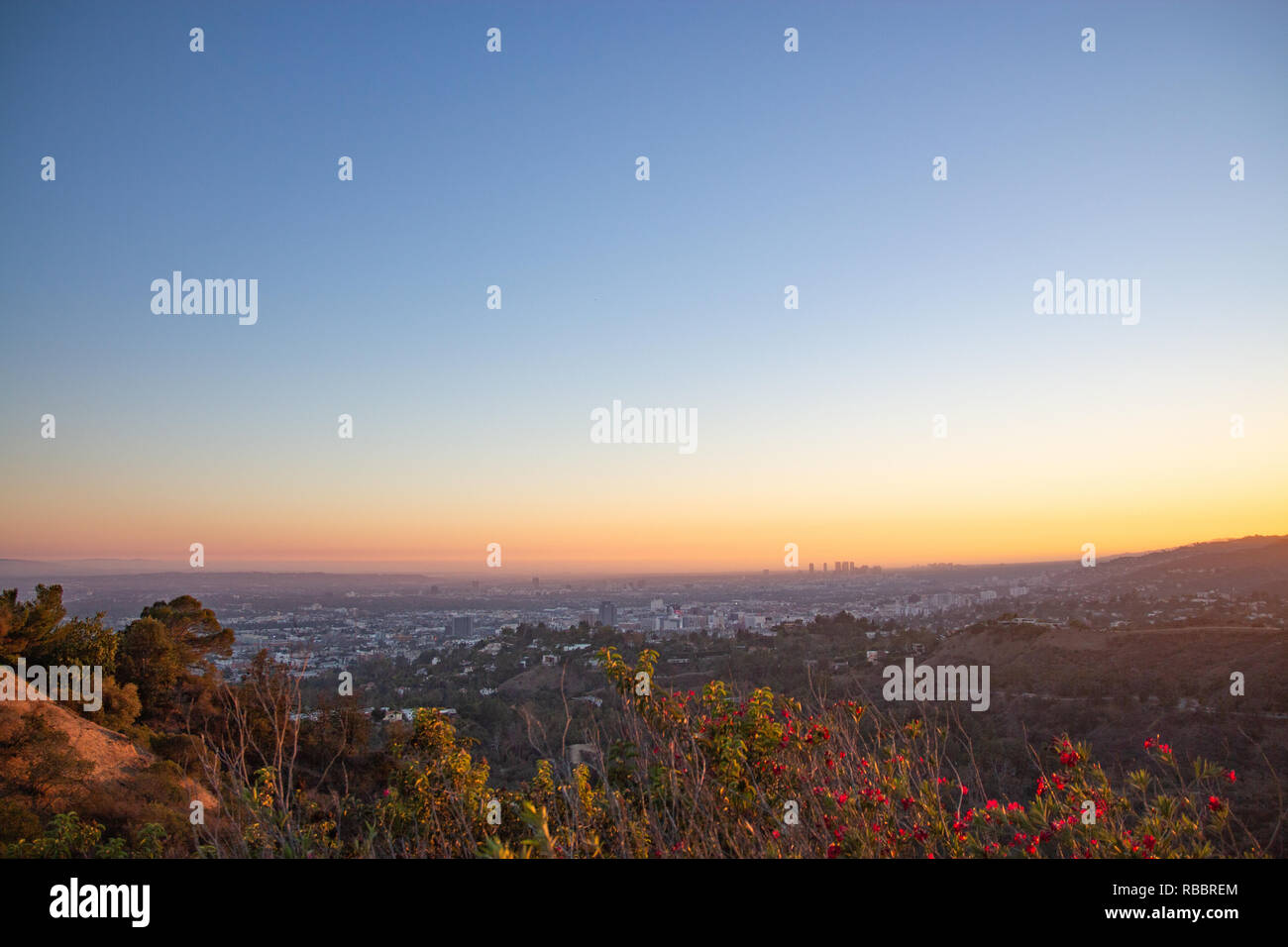 Sunset at Los angeles, usa Stock Photo - Alamy