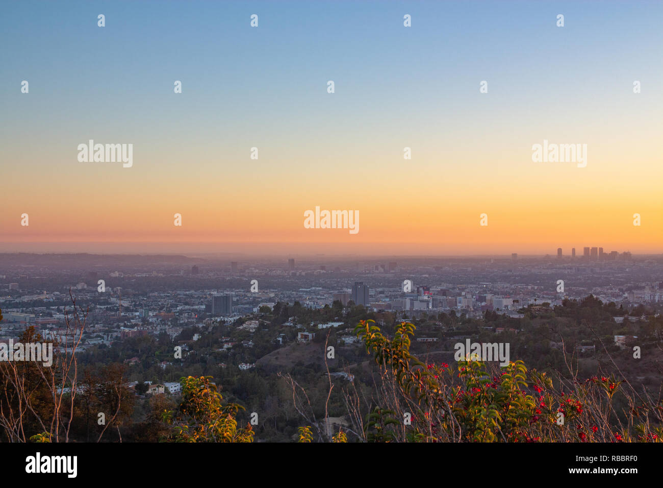 Sunset at Los angeles, usa Stock Photo - Alamy