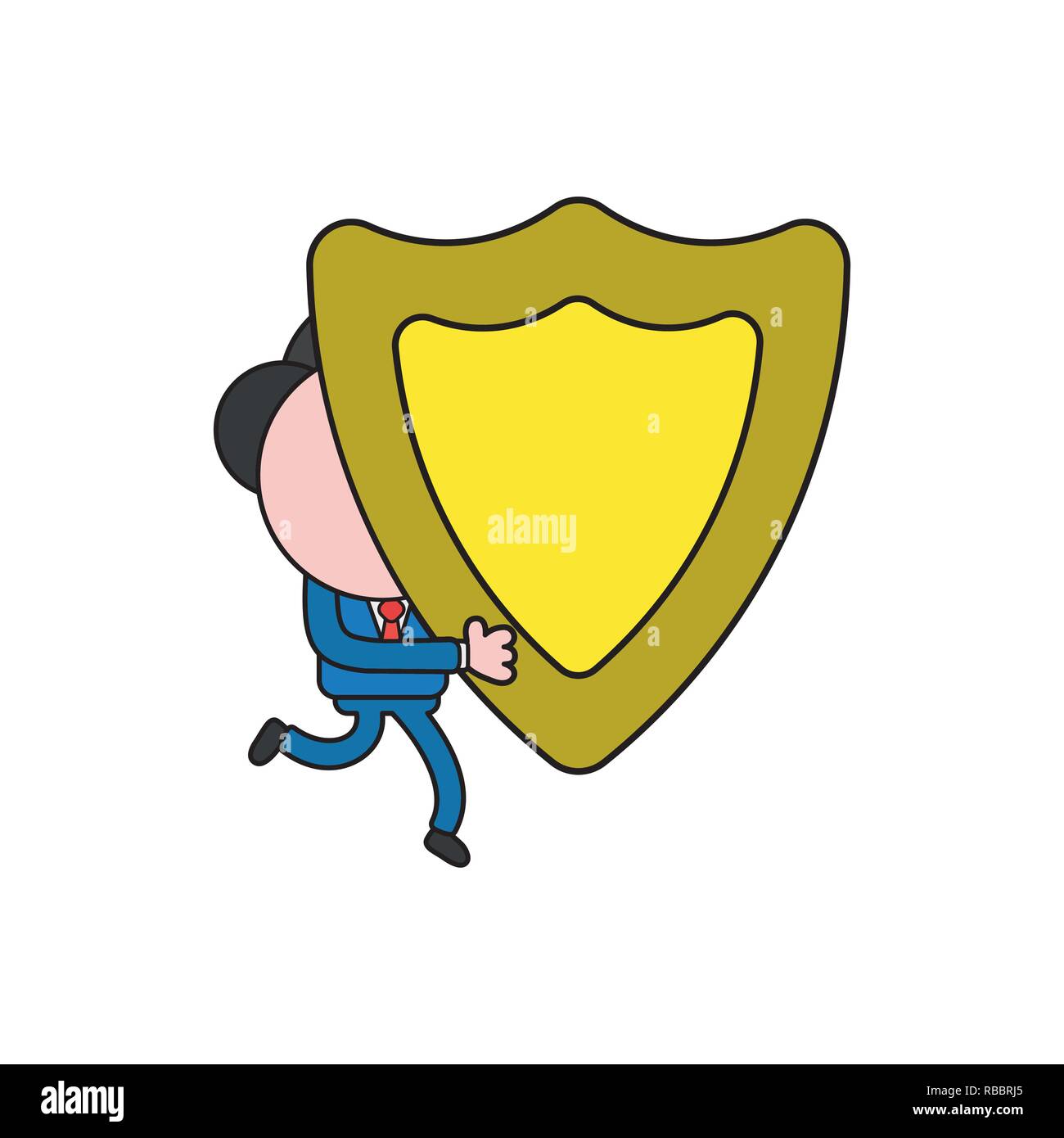 Vector illustration concept of businessman character running and ...