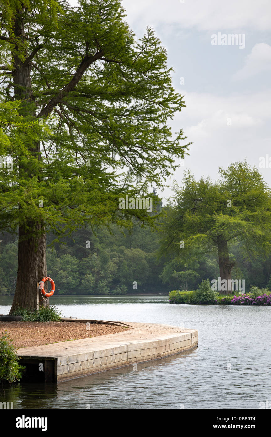 Hawley Lake and sail training centre, Farnborough, Hampshire, UK Stock ...