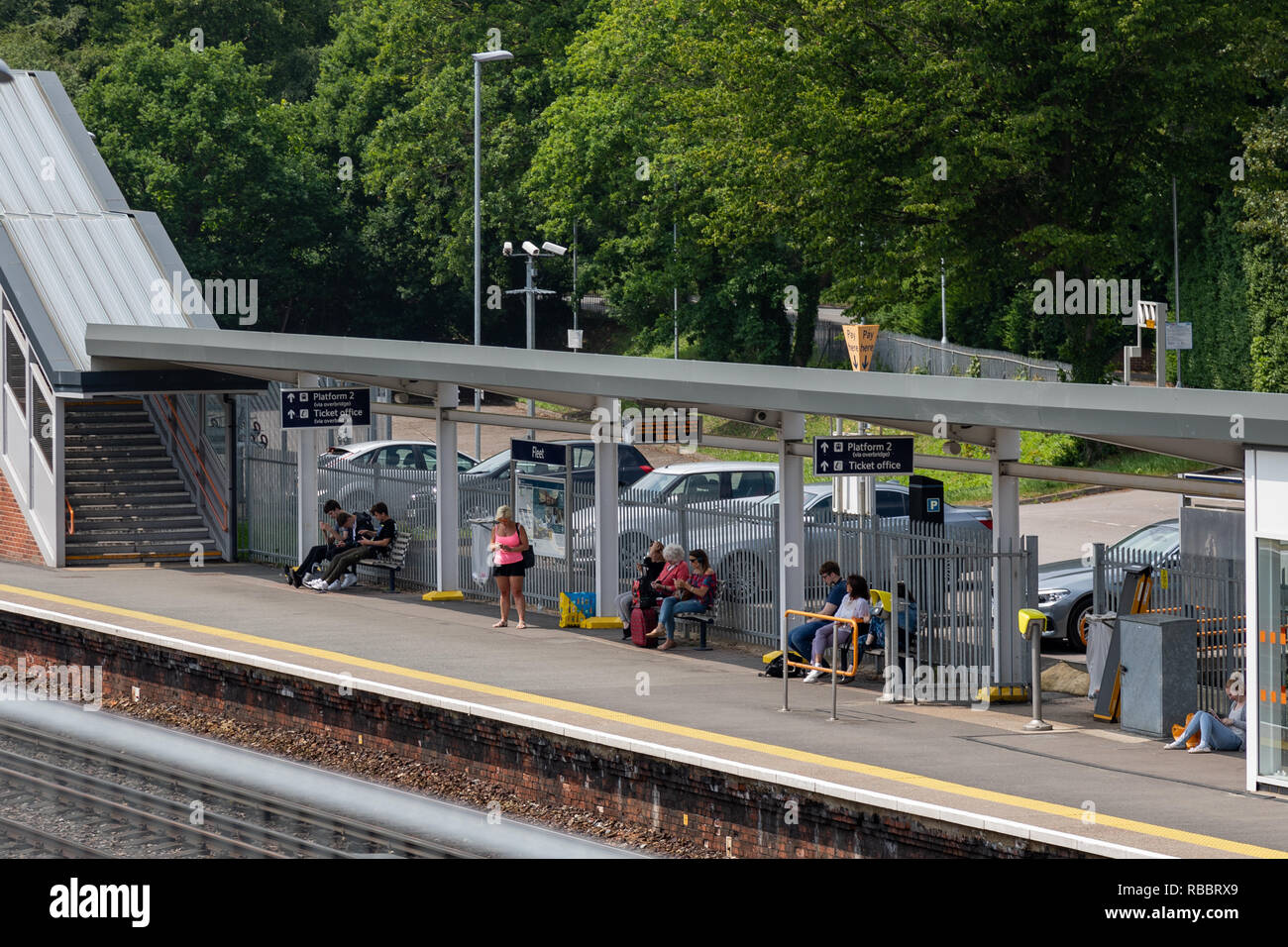 Fleet Train Station, Hampshire, UK Stock Photo - Alamy