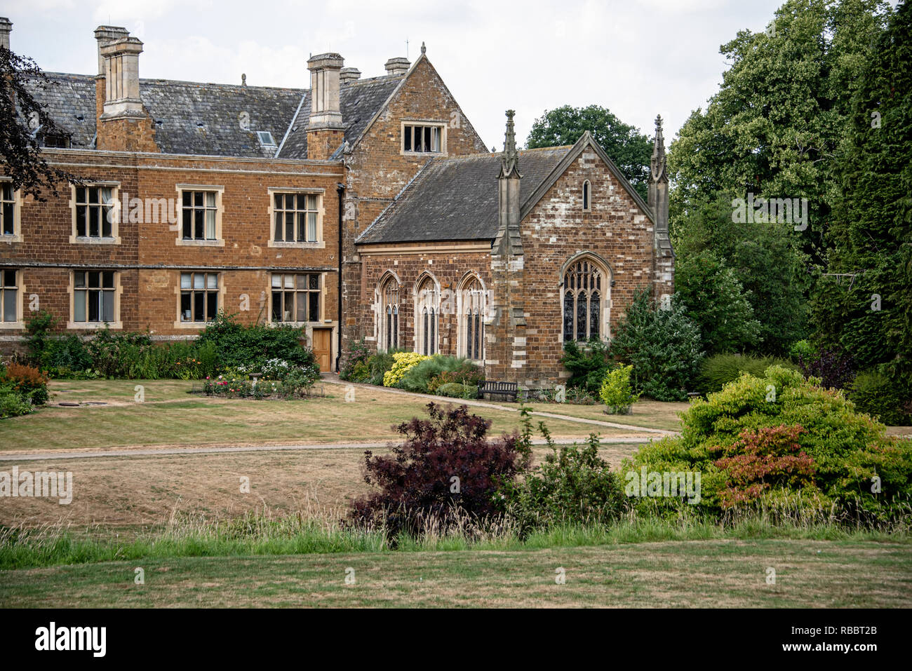 UK, Launde Abbey, Leicestershire - July 2018: Once home to the Cromwell ...