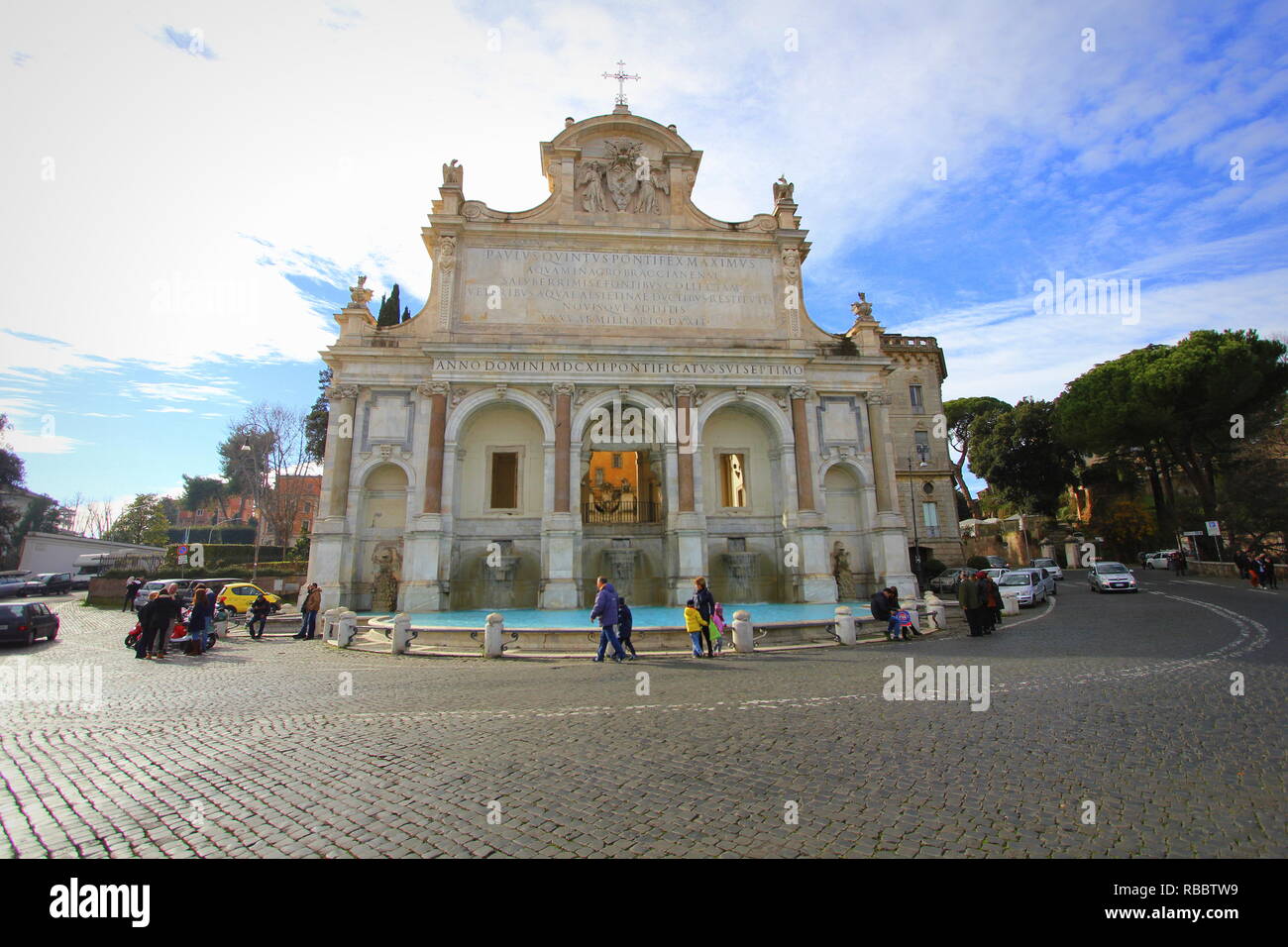 ROME, ITALY- DECEMBER 31 2018T:The Fontana dell'Acqua Paola also known ...