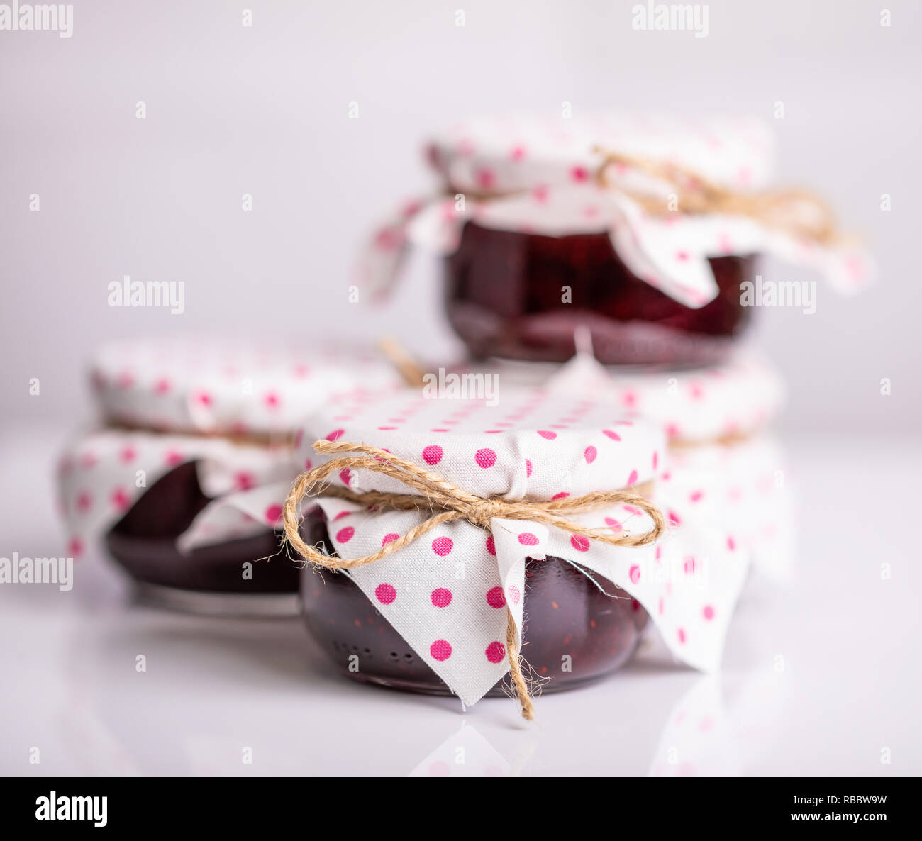 Red handmade jam isolated Stock Photo - Alamy