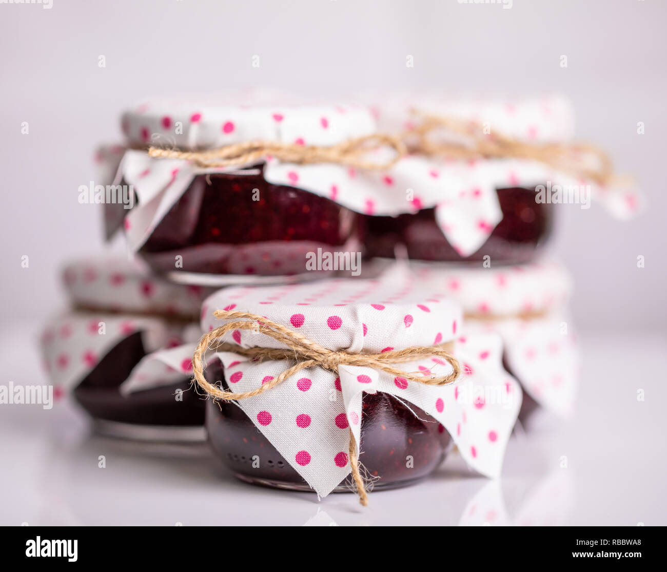 Red handmade jam isolated Stock Photo - Alamy