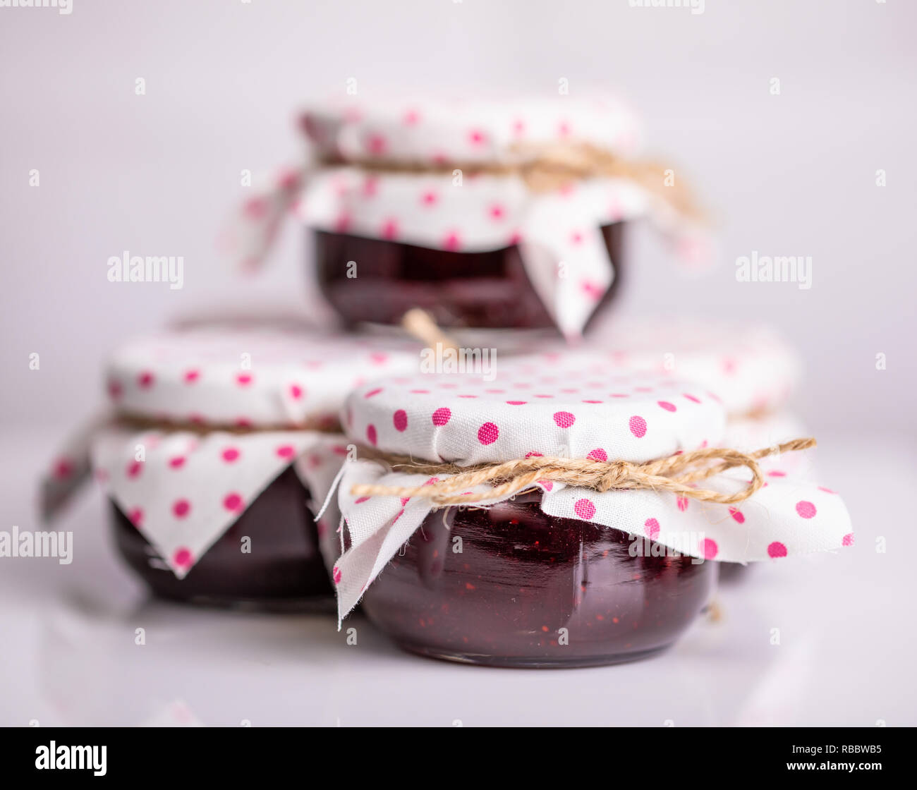 Red handmade jam isolated Stock Photo - Alamy