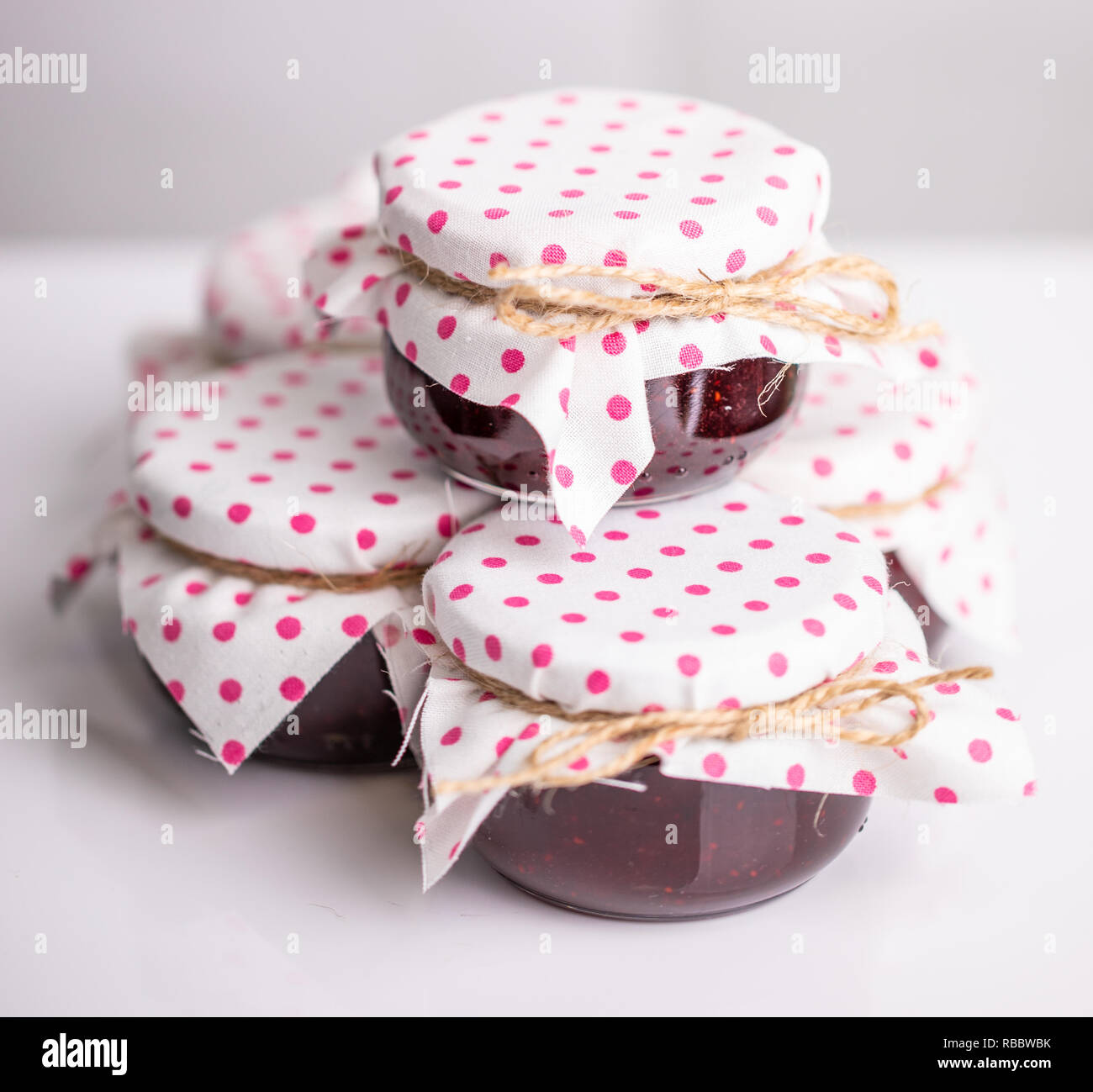 Red handmade jam isolated Stock Photo - Alamy