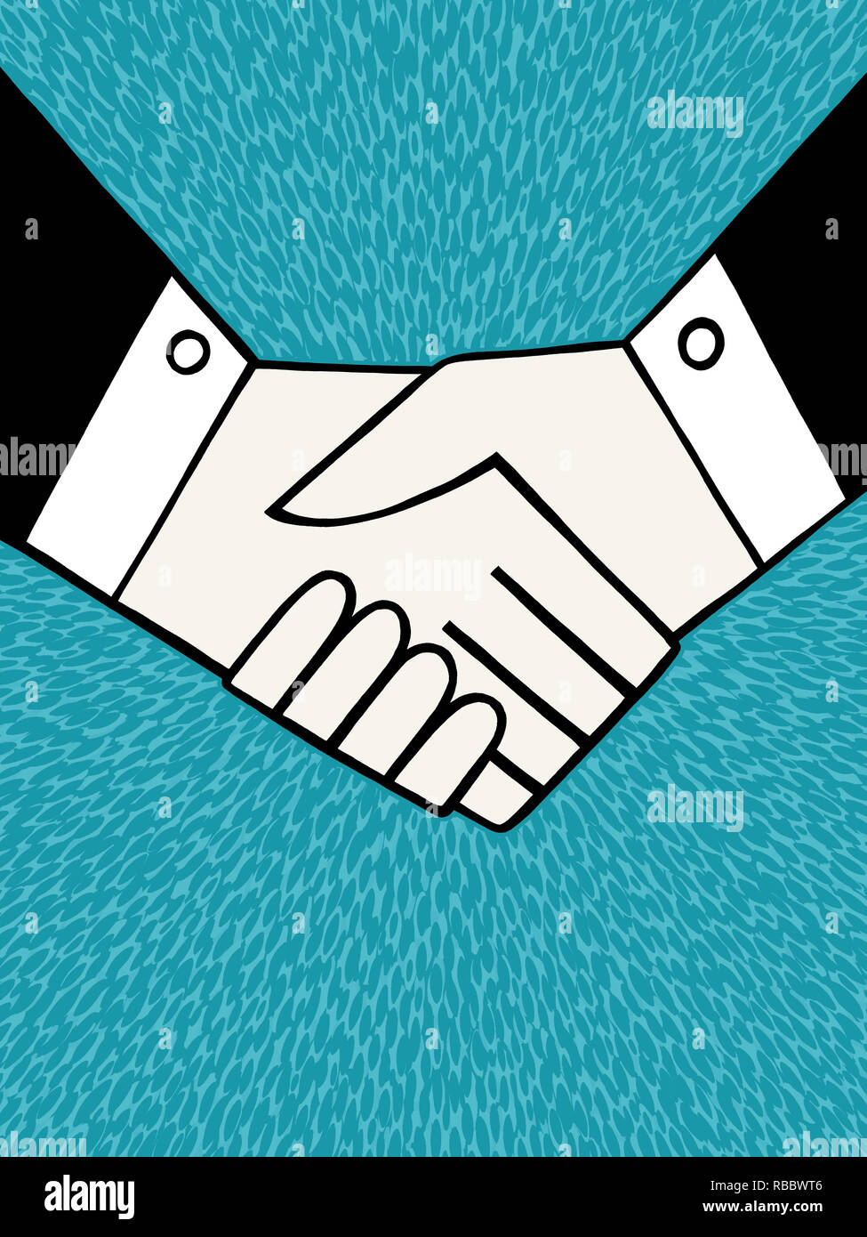 Hand shake illustration hi-res stock photography and images - Alamy