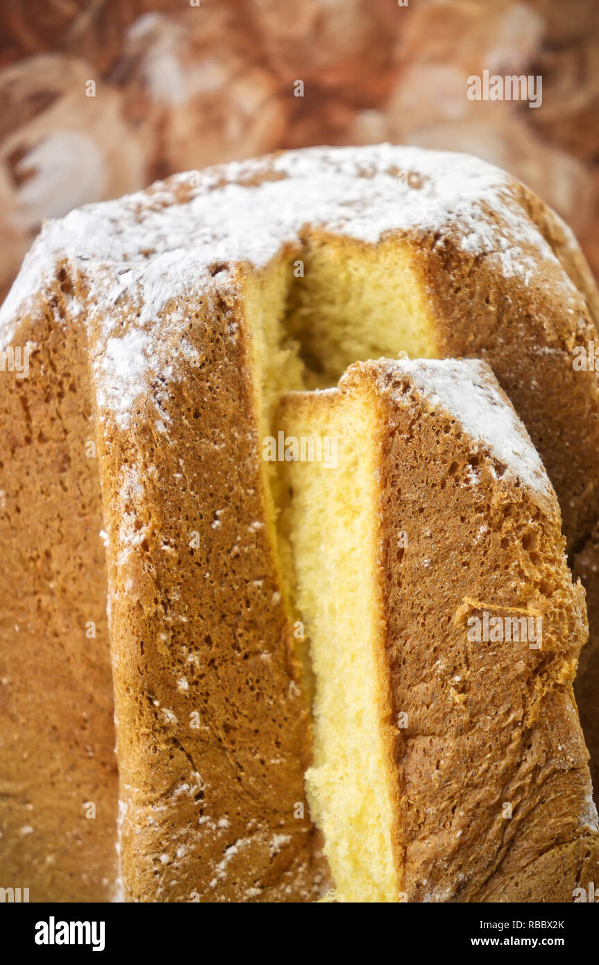 Pandoro - traditional italian Christmas cake with copy space Stock ...