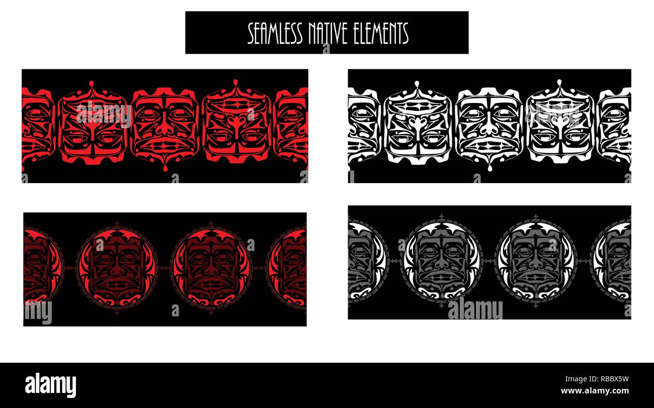 Vector illustration abstract native north american seamless pattern ...