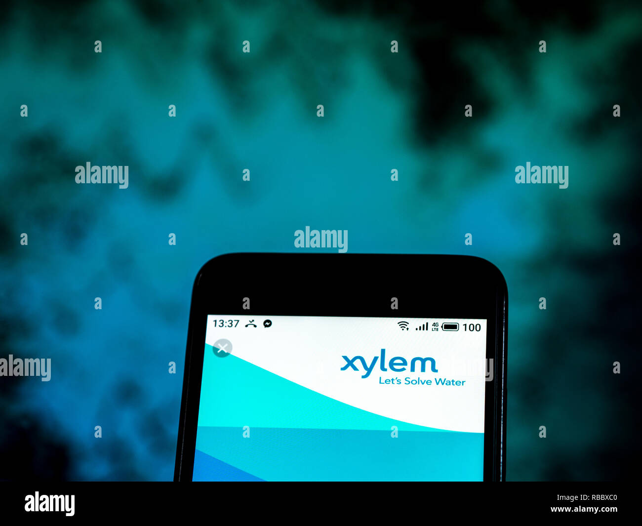 Xylem Inc. Commercial company logo seen displayed on smart phone Stock ...