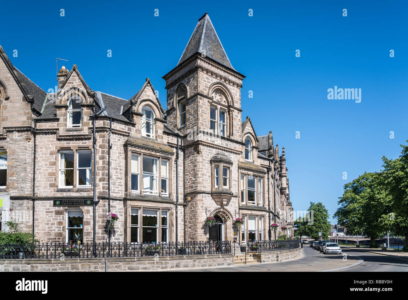 Buildings of Huntley Street in Inverness, Scotland, United Kingdom ...