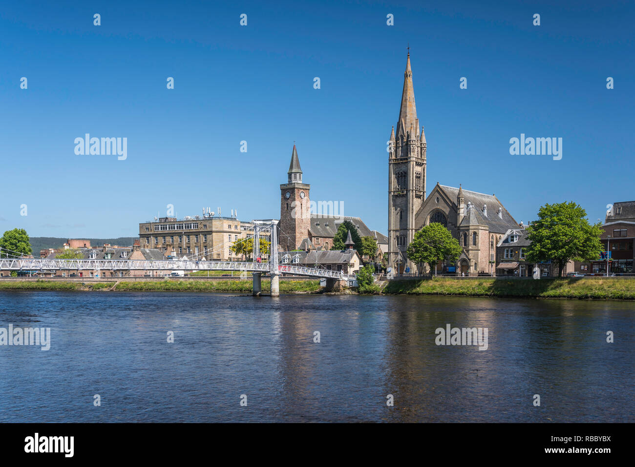 The River Ness and the Free Church of Scotland and the Old High Church ...