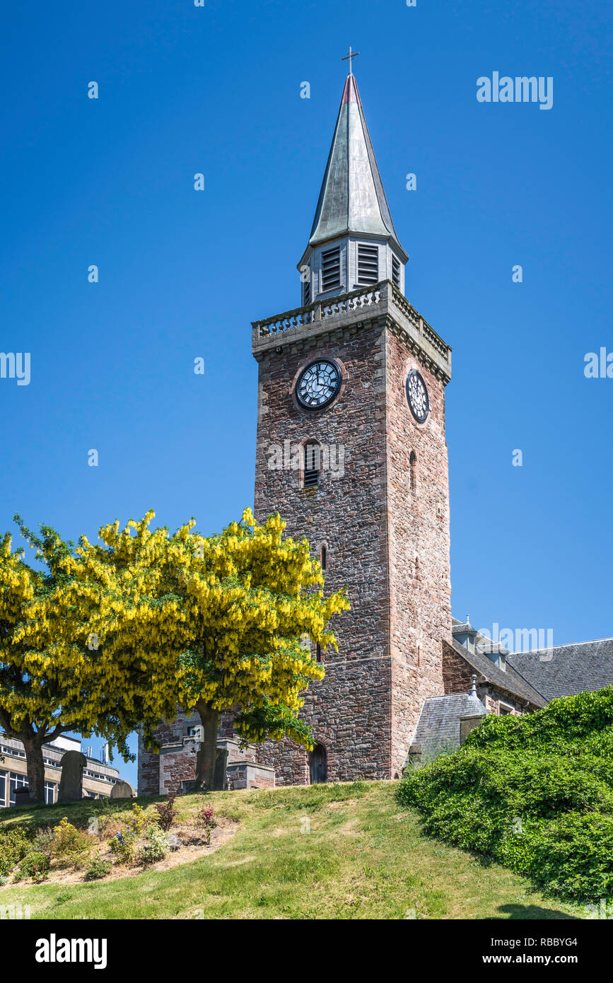 The Old High Church steeple in Inverness, Scotland, United Kingdom ...