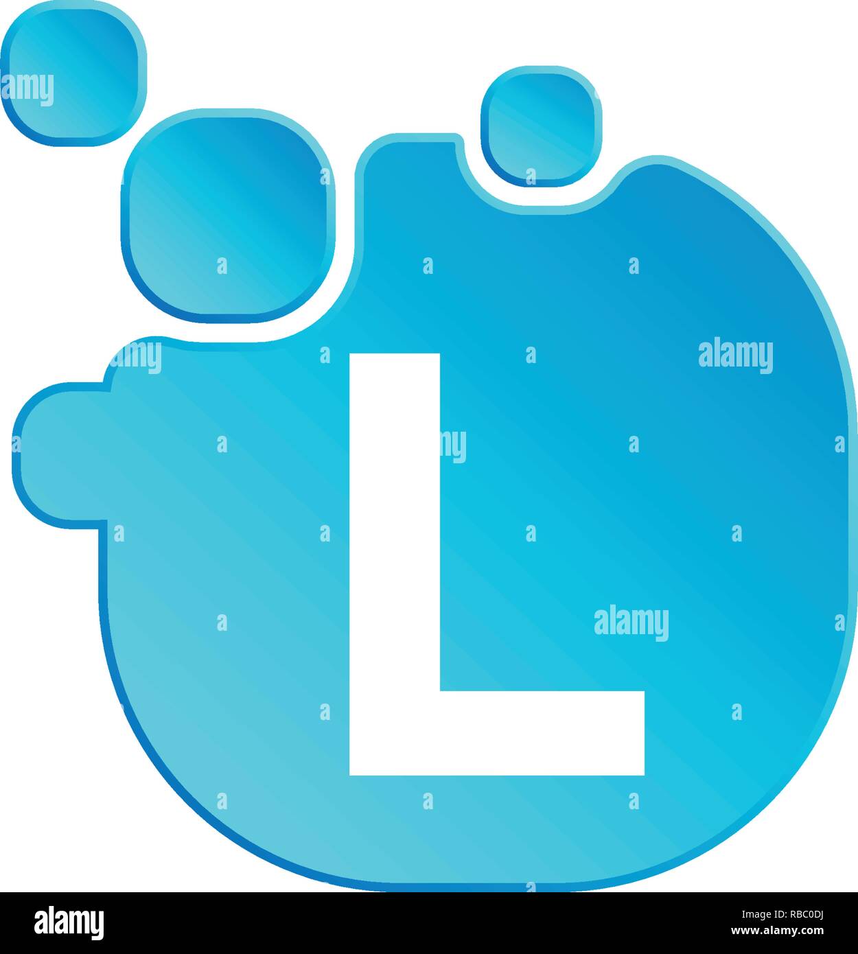 Letter l Bubble logo template or icon vector illustration, isolated ...