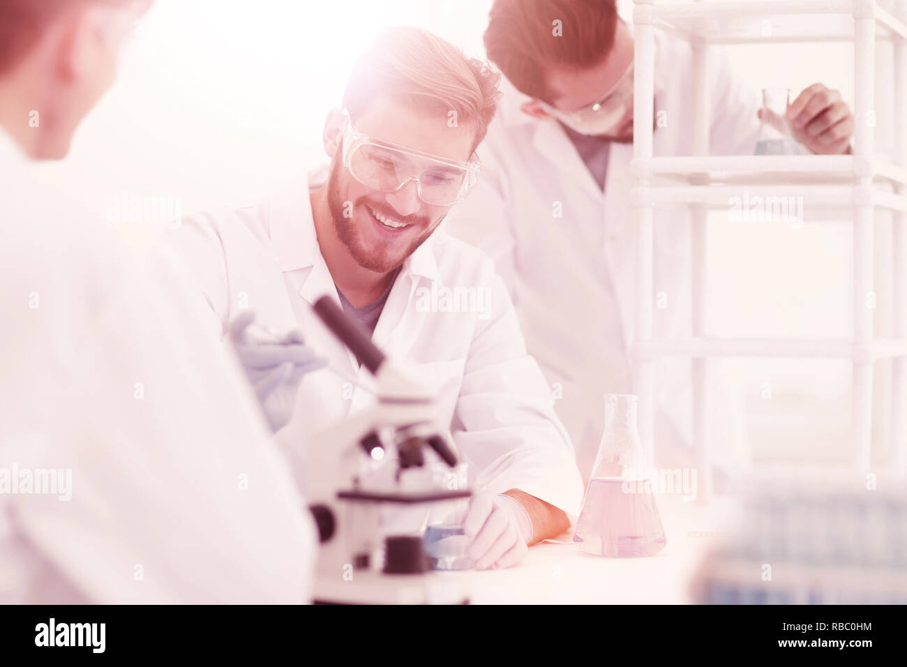 background image science team in the lab Stock Photo - Alamy