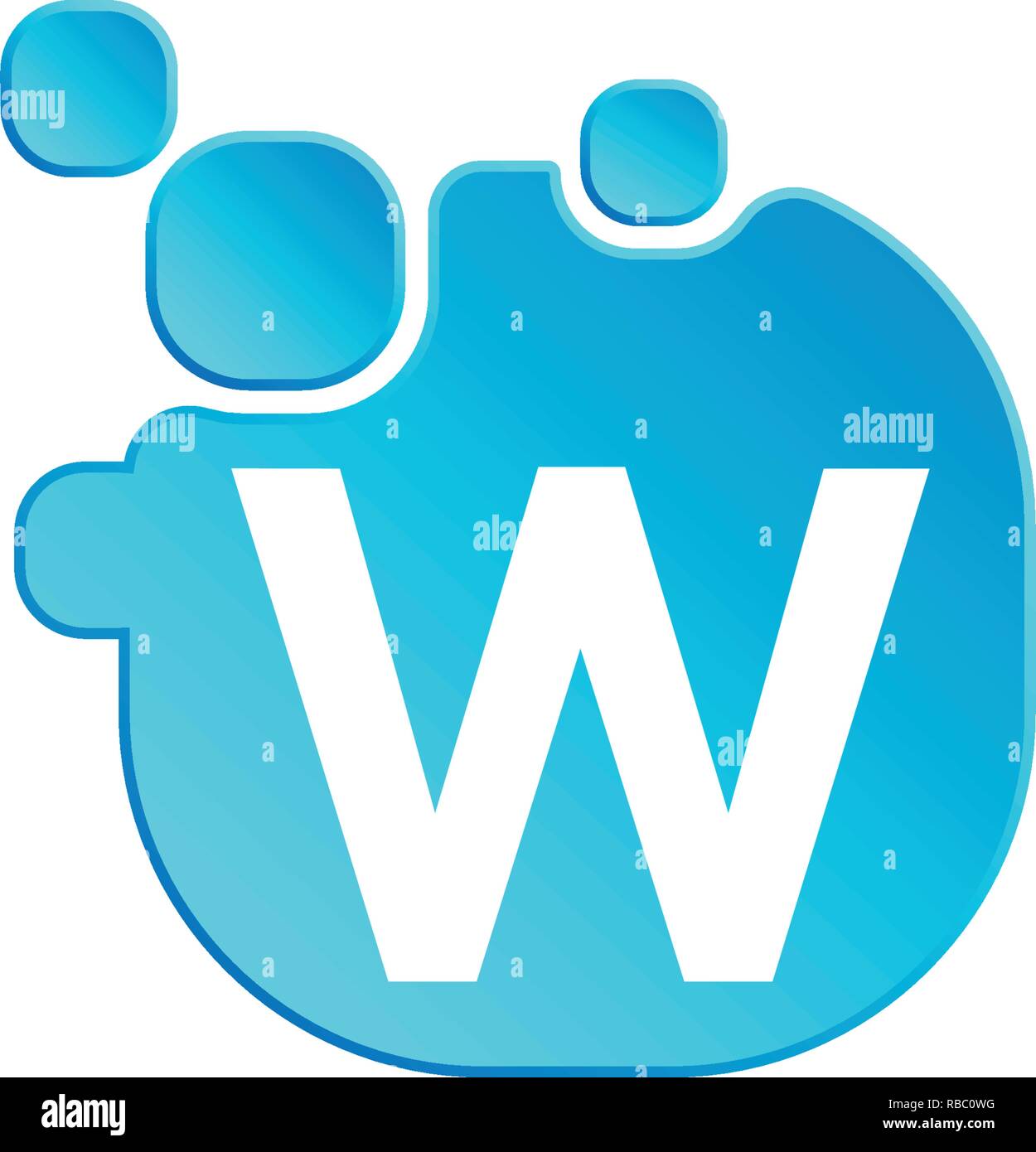 Letter Bubble logo template or icon vector illustration, isolated ...