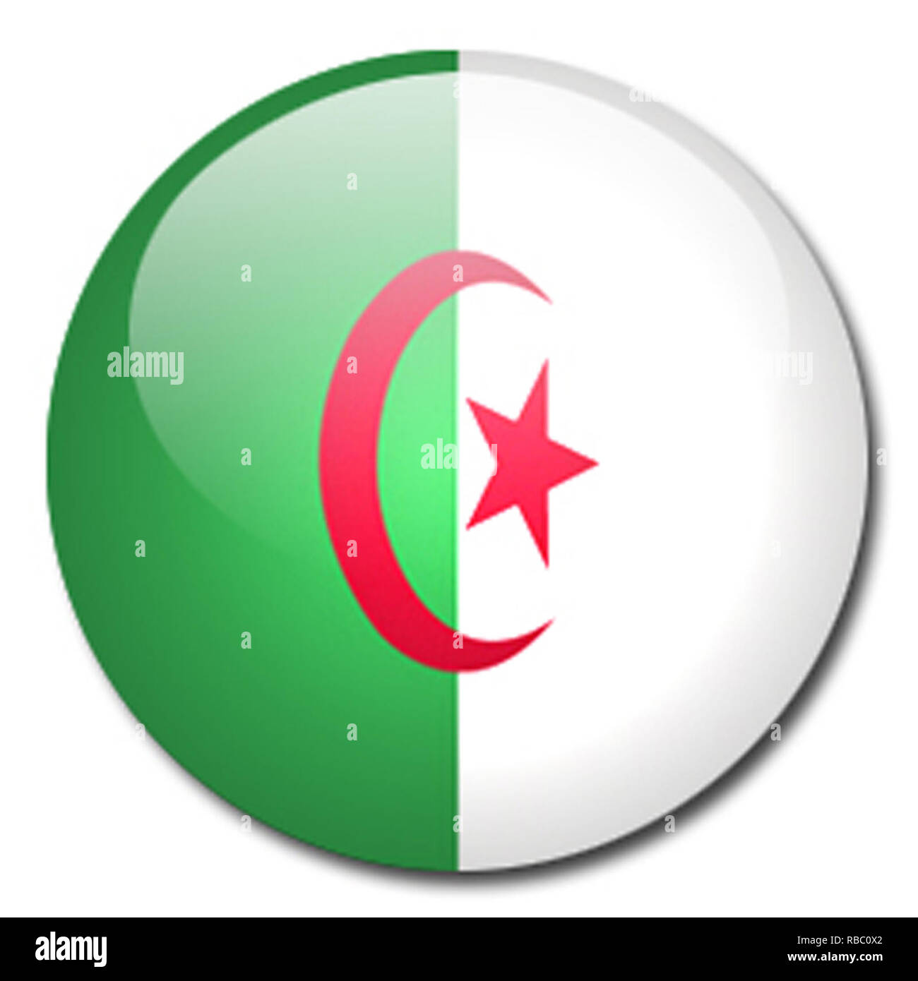 Algerian flag map hi-res stock photography and images - Alamy