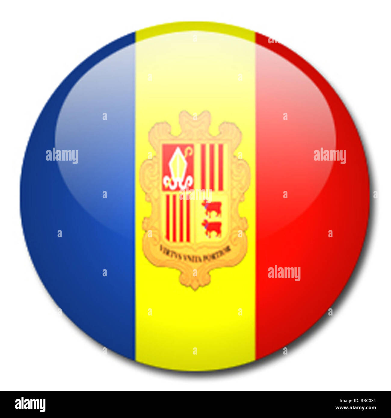 Round flag of andorra Cut Out Stock Images & Pictures - Alamy