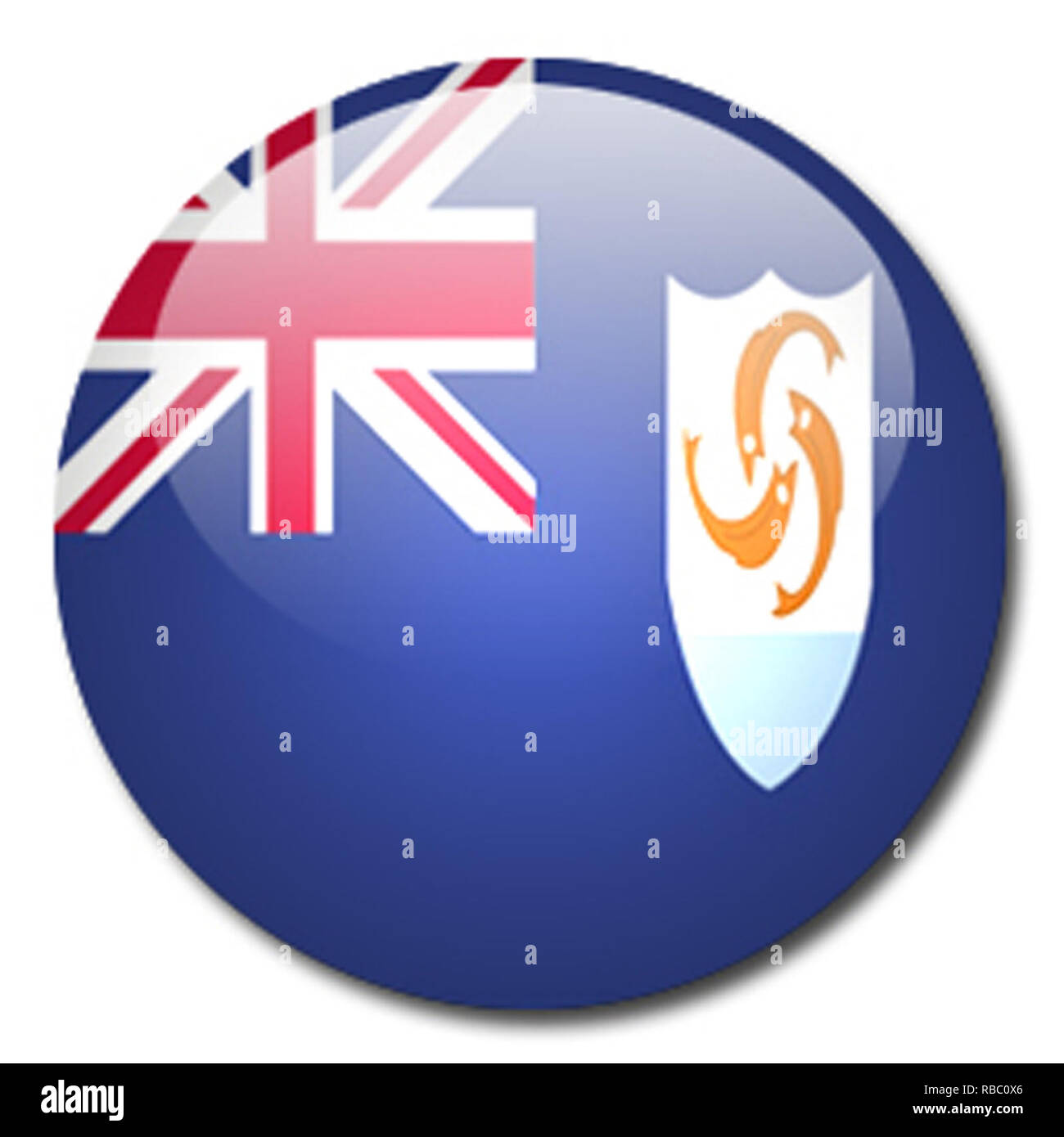 Anguilla vector map hi-res stock photography and images - Alamy