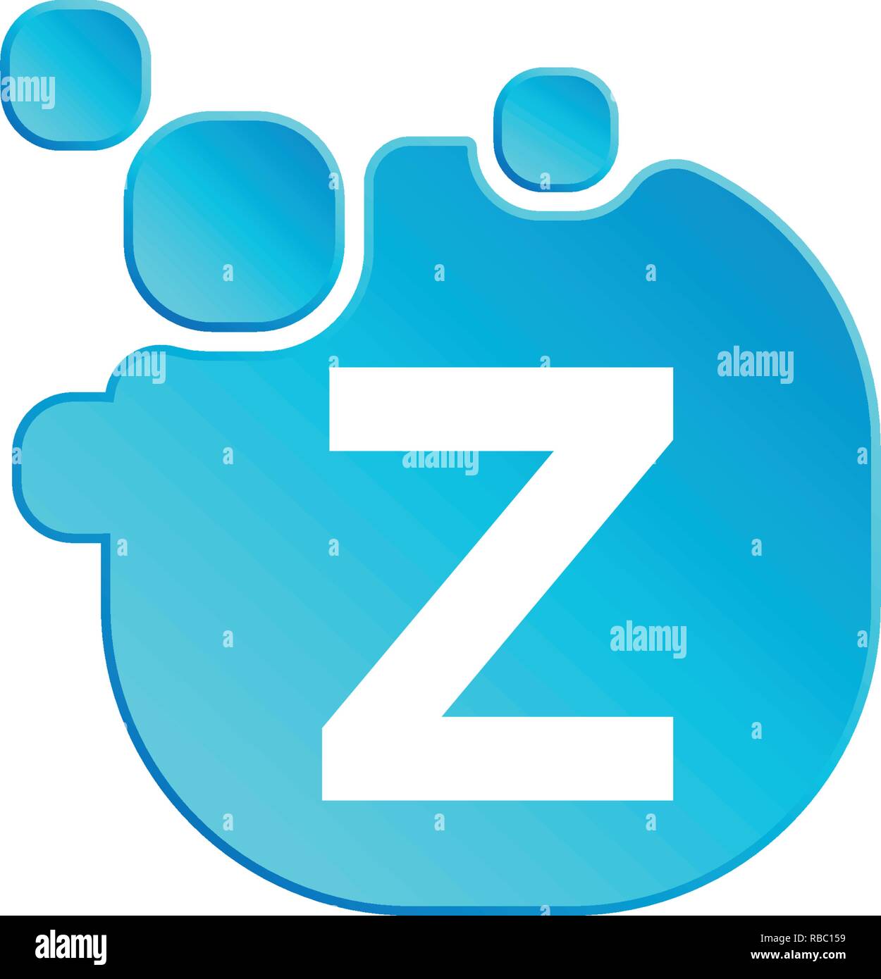 Letter Bubble logo template or icon vector illustration, isolated ...