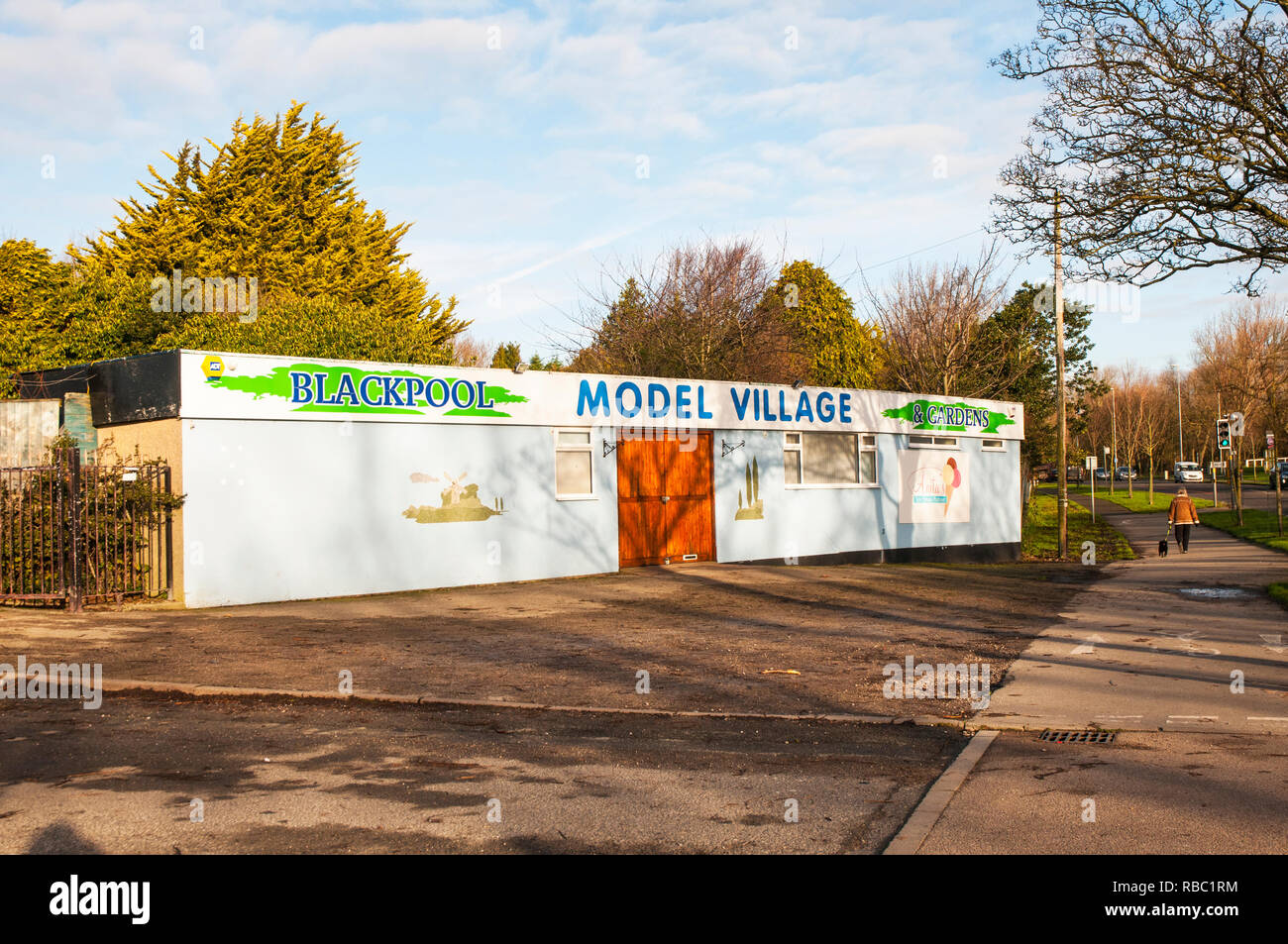 Blackpool Model Village closed for the winter time. Very busy tourist ...