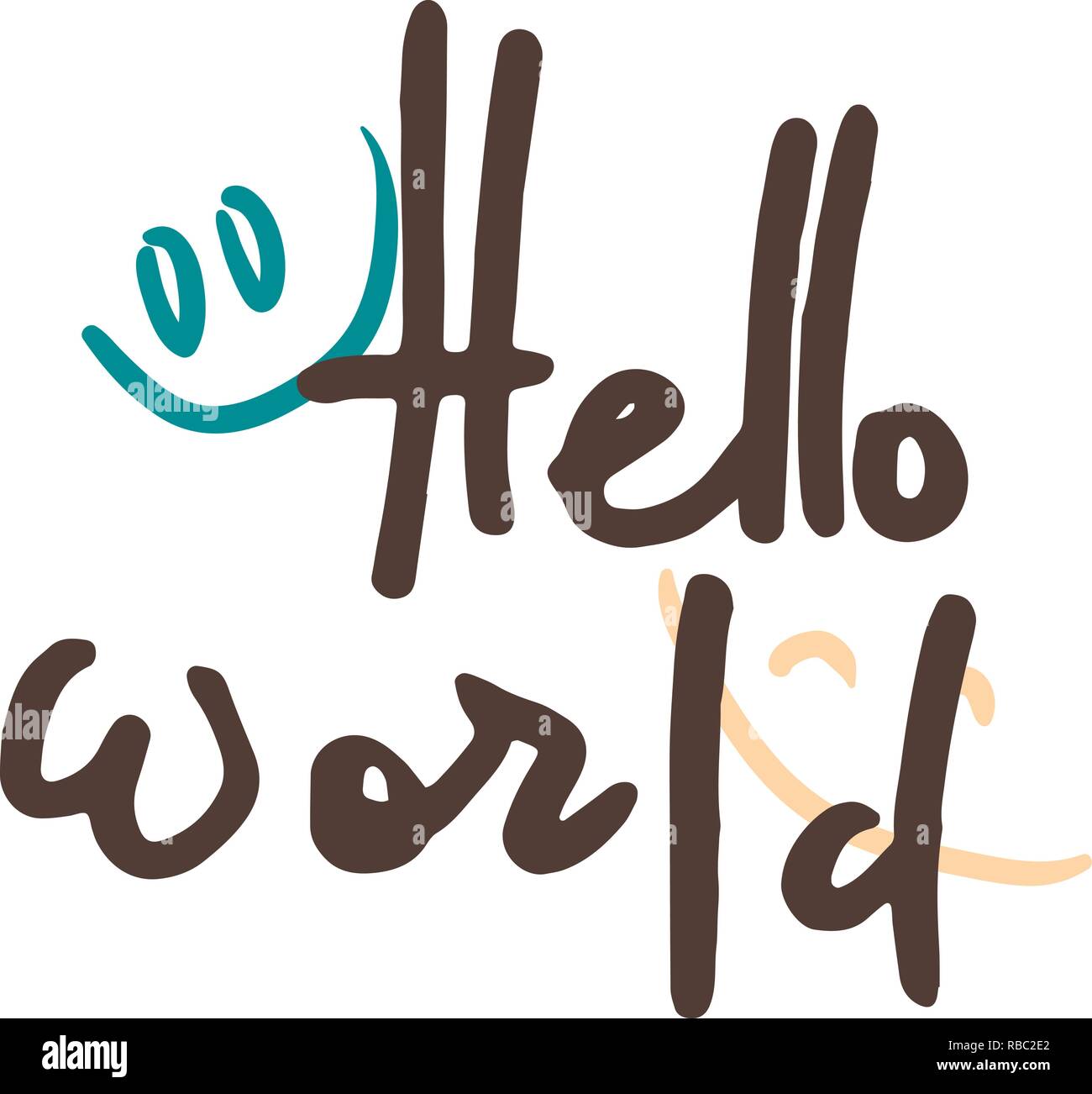 Hello world Stock Vector Images - Alamy
