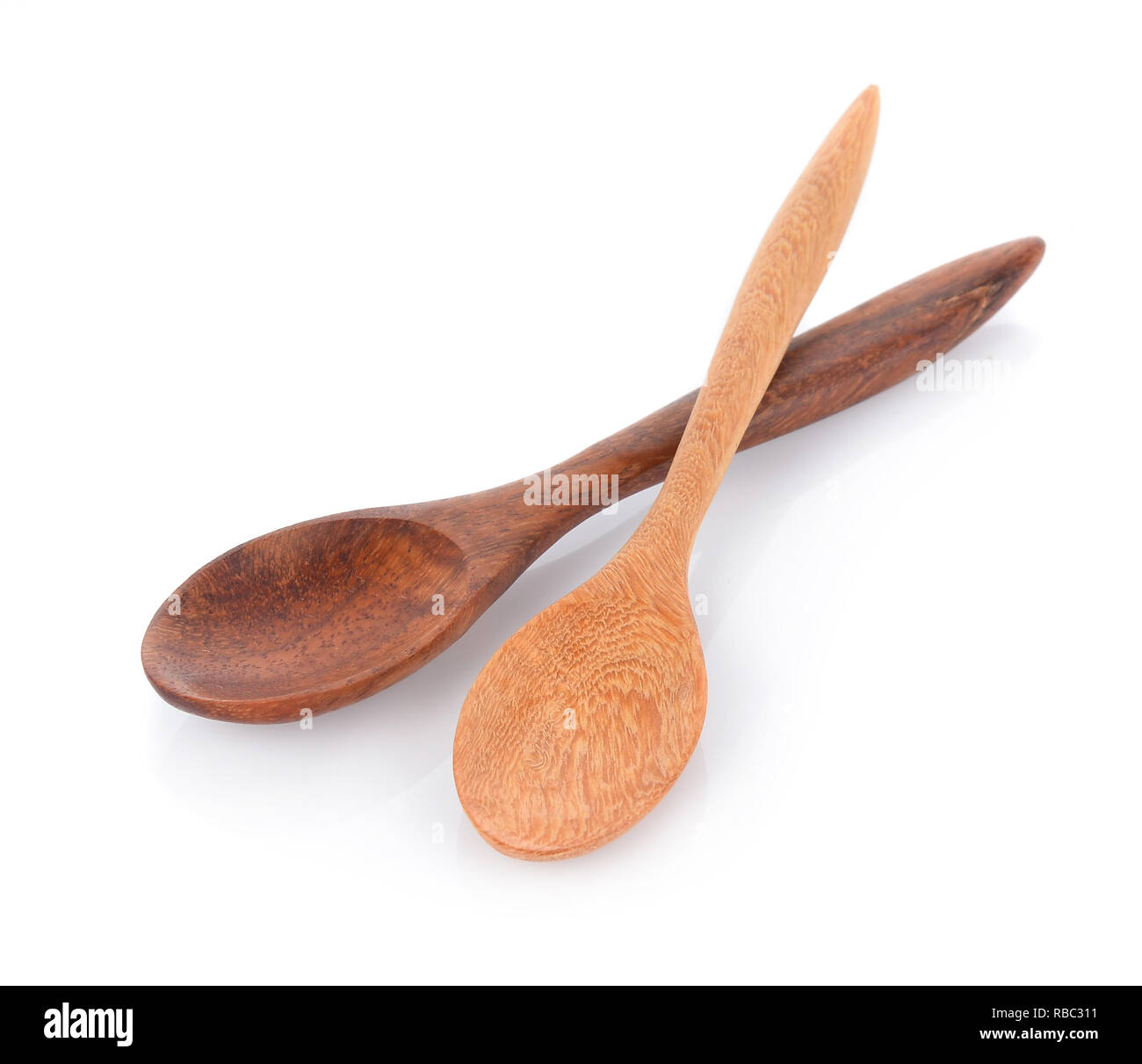 Spoon wooden isolated on white background Stock Photo - Alamy