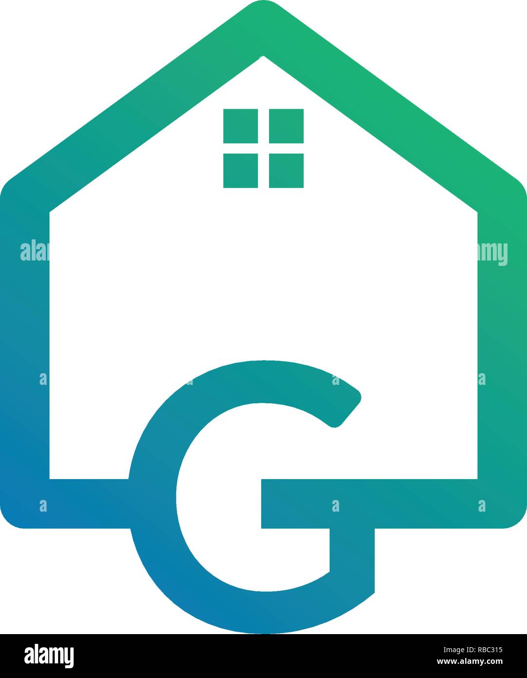 letter g architect, home, construction creative logo template, icon ...