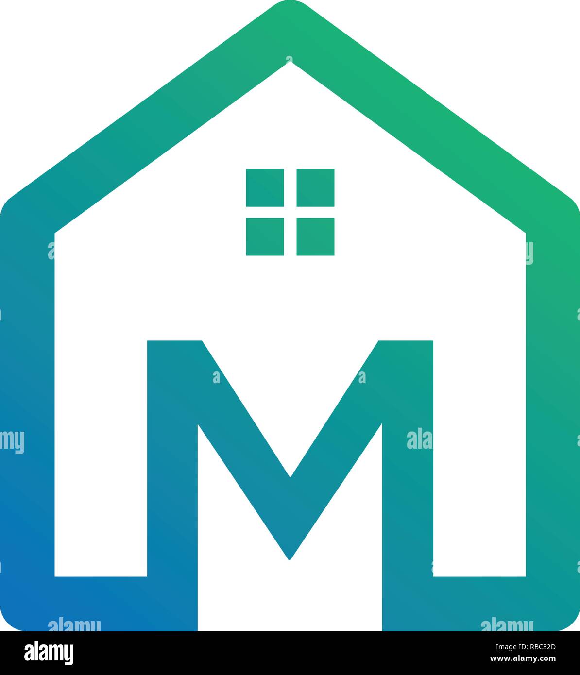 letter m architect, home, construction creative logo template, icon ...