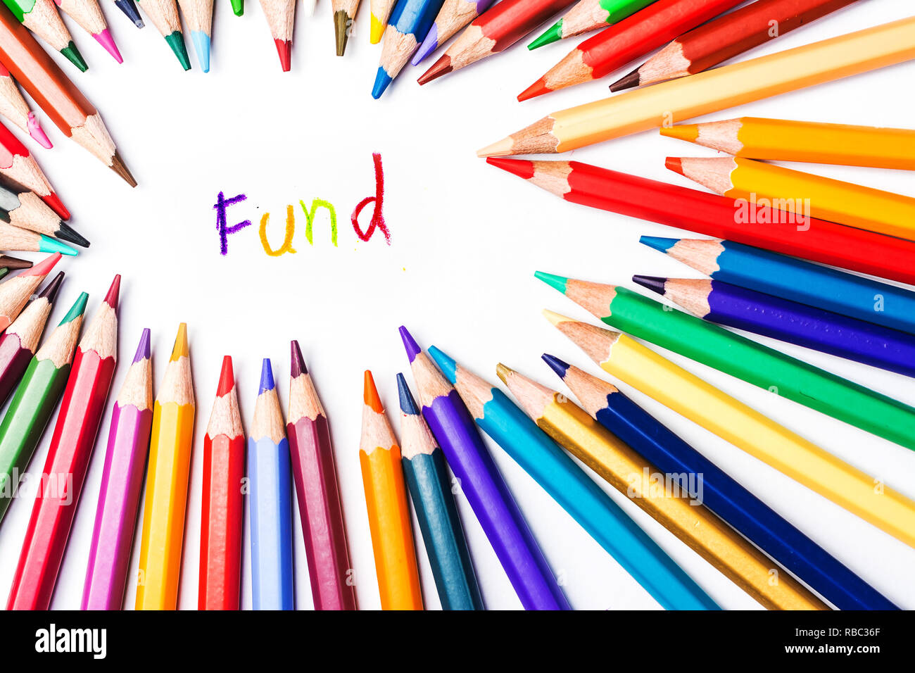 Fund drawing by colour pencils Stock Photo - Alamy