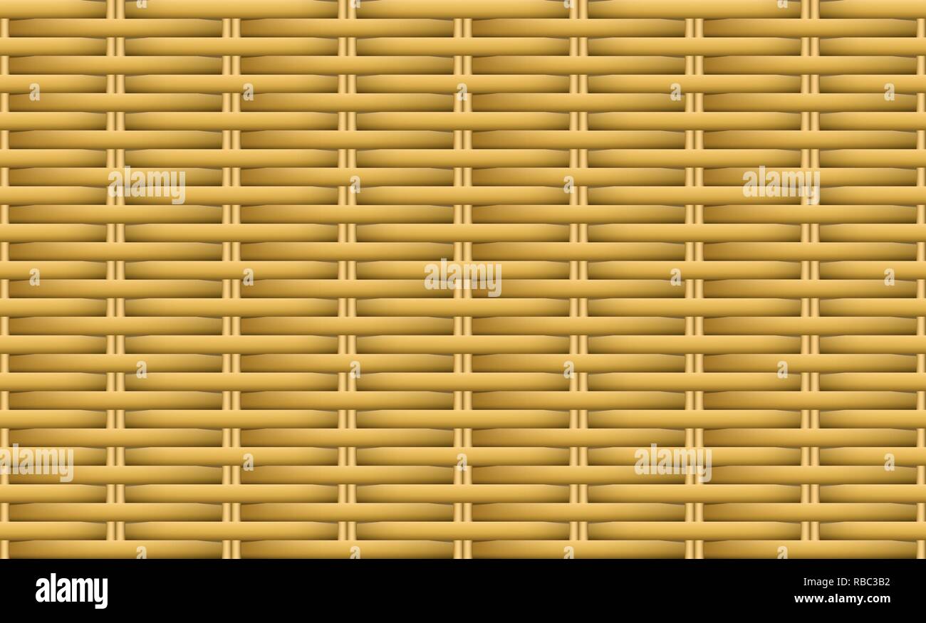 Seamless brown weave rattan pattern, vector art design Stock Vector ...