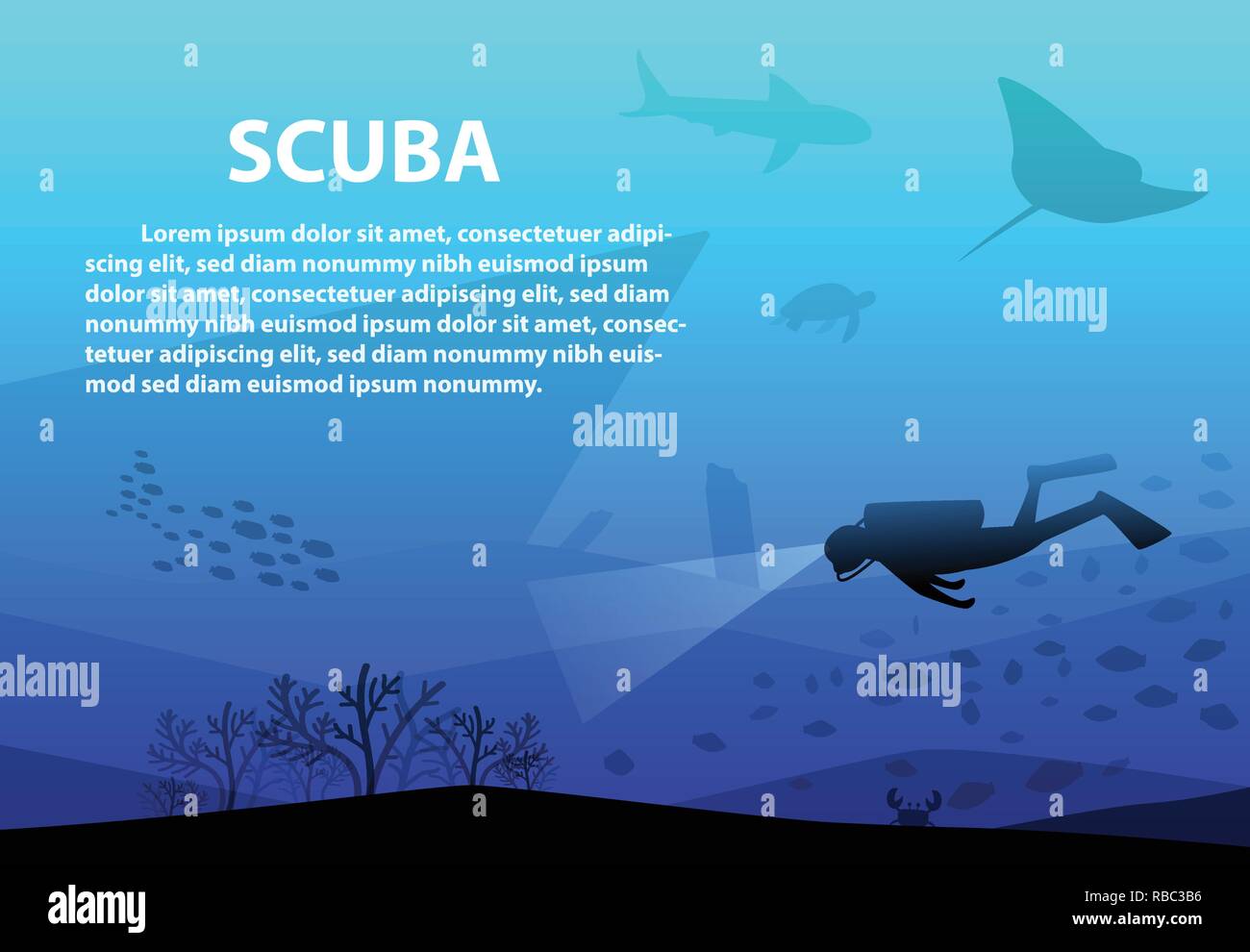 Man fish in sea Stock Vector Images - Alamy