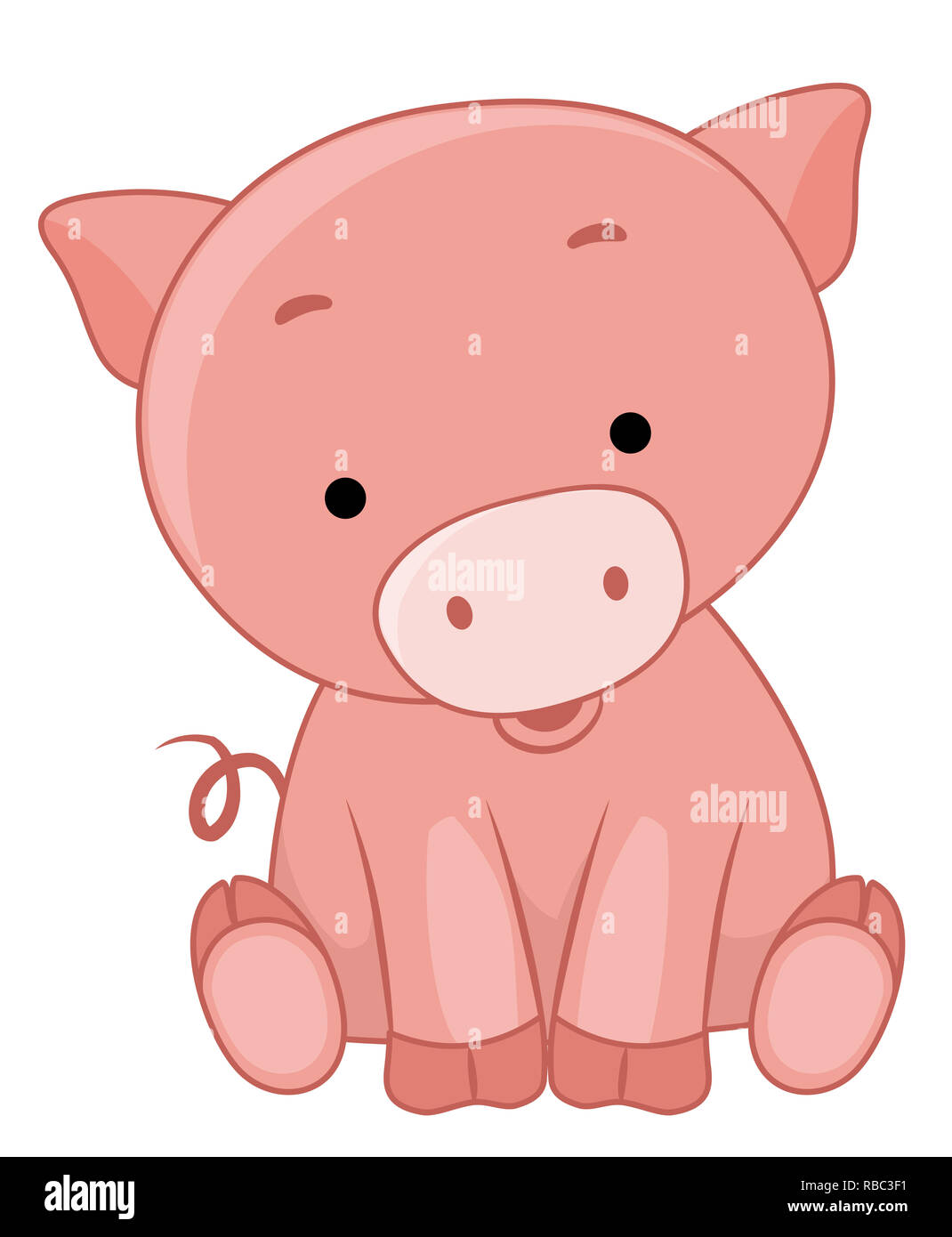 Pig cartoon sitting hi-res stock photography and images - Alamy
