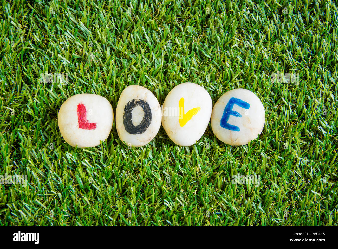 I love you on the stone Stock Photo - Alamy