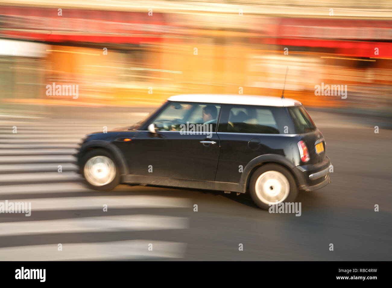 Traffic in paris shot with low shutter speed (panning Stock Photo - Alamy