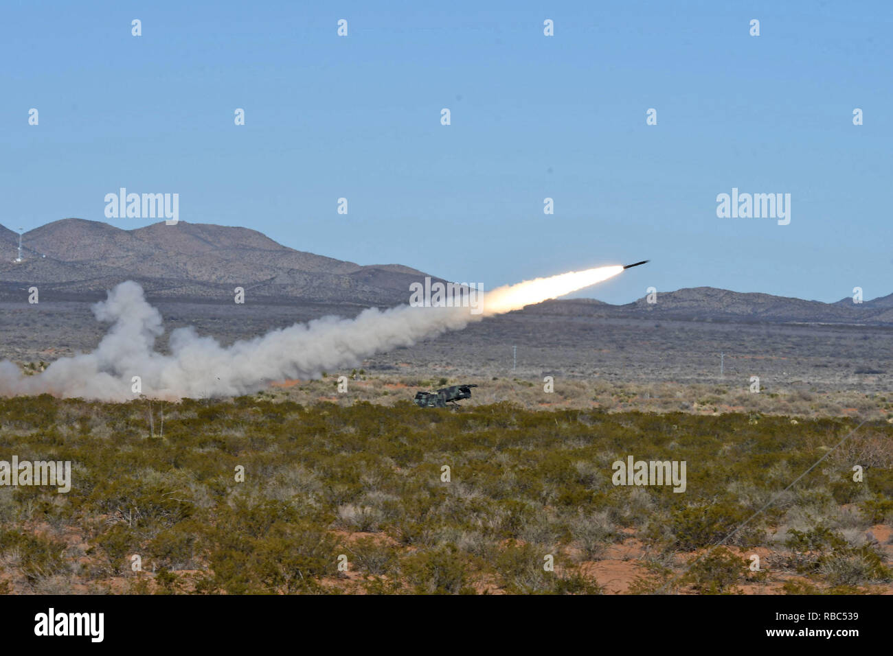 OROGRANDE RANGE COMPLEX, N.M. – Two M270A1 Multiple Launch Rocket ...