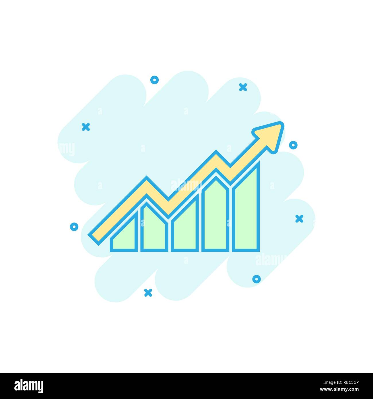 Cartoon style illustration bar graph Cut Out Stock Images & Pictures ...