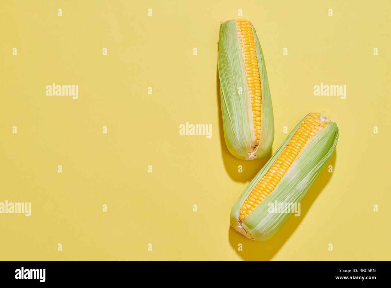 Creative layout made of corn. Flat lay. Food concept Stock Photo - Alamy