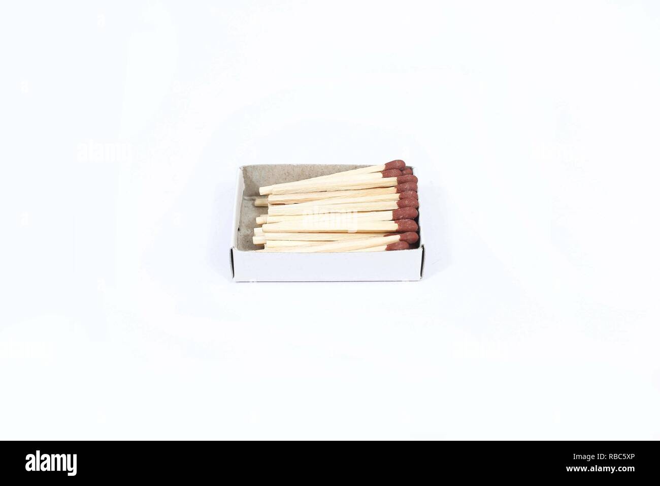 Matches in a box. Isolated on the white background Stock Photo - Alamy