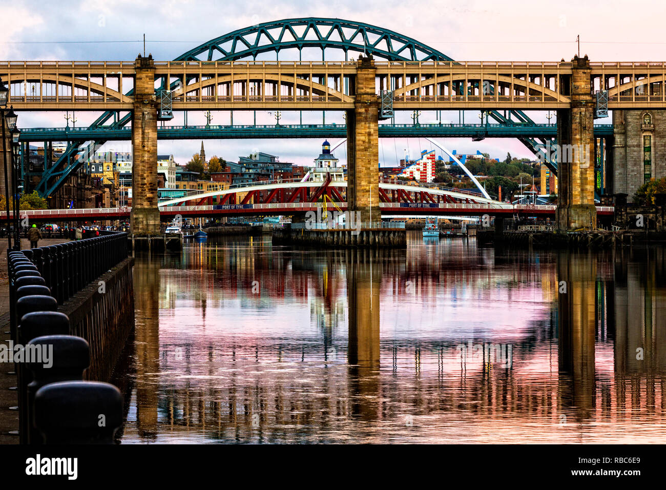 A view of the bridges on The River Tyne Stock Photo - Alamy
