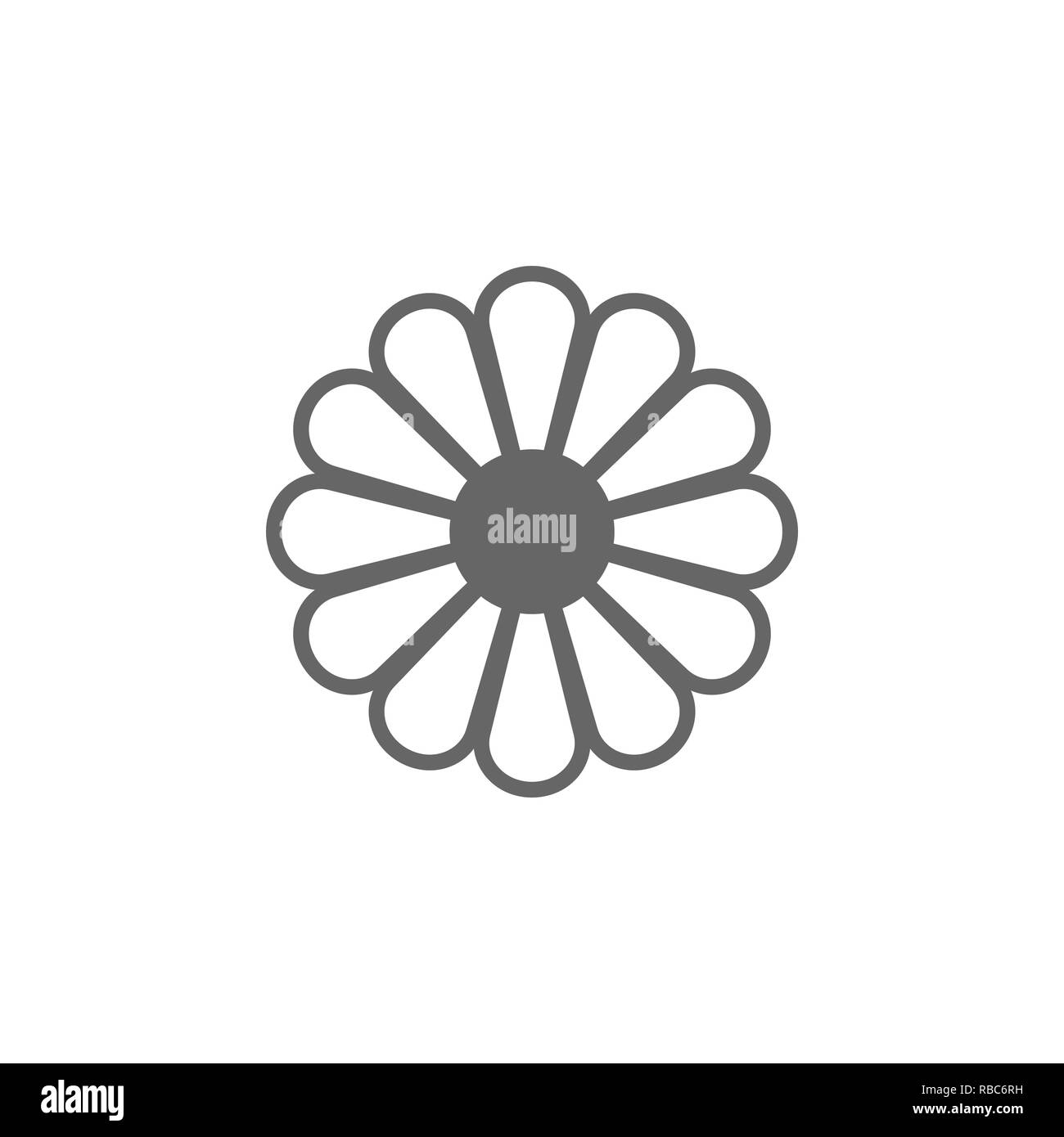Flower Icon. Vector illustration, flat design. Isolated on white ...