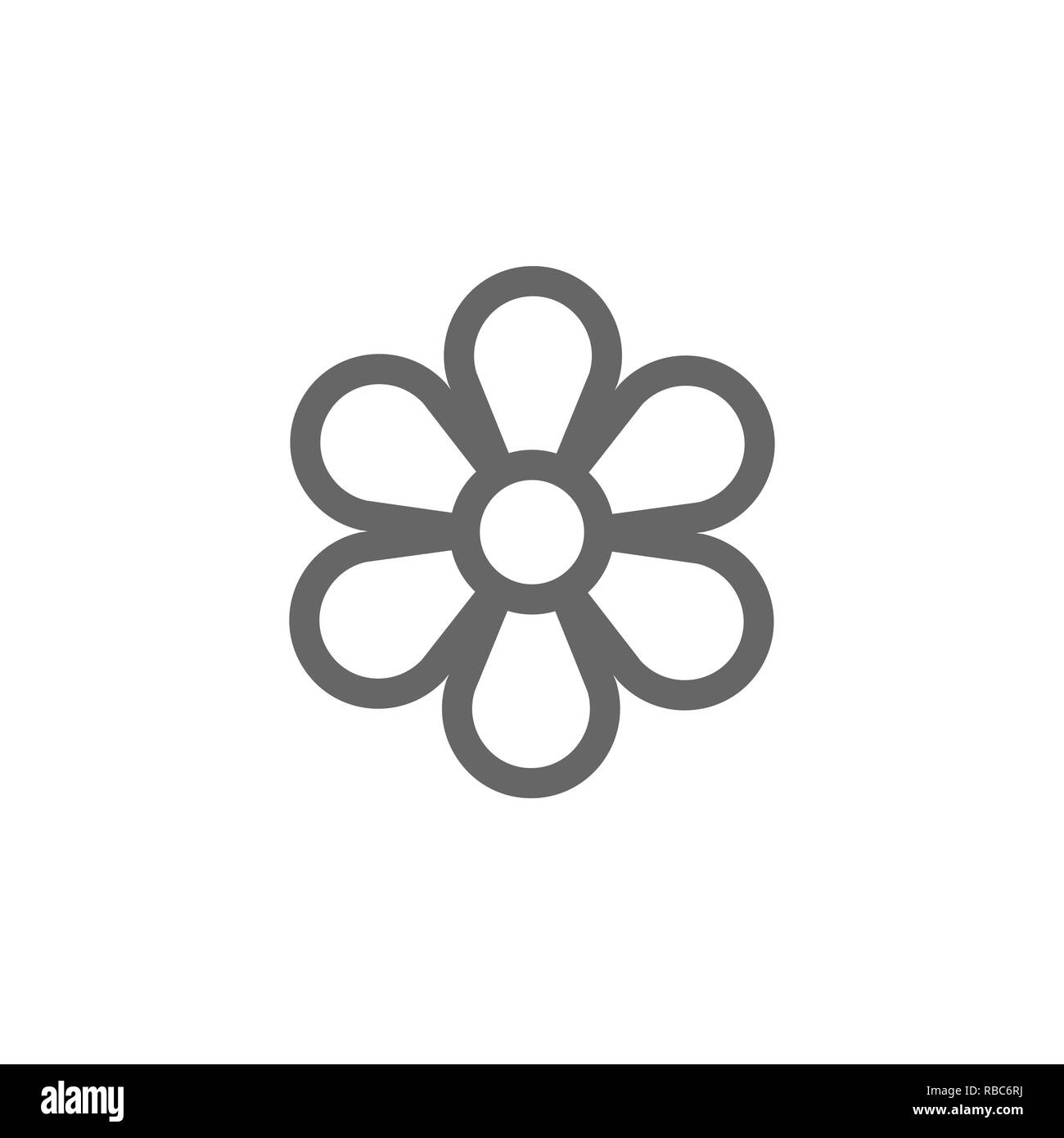 Flower Icon. Vector illustration, flat design. Isolated on white ...