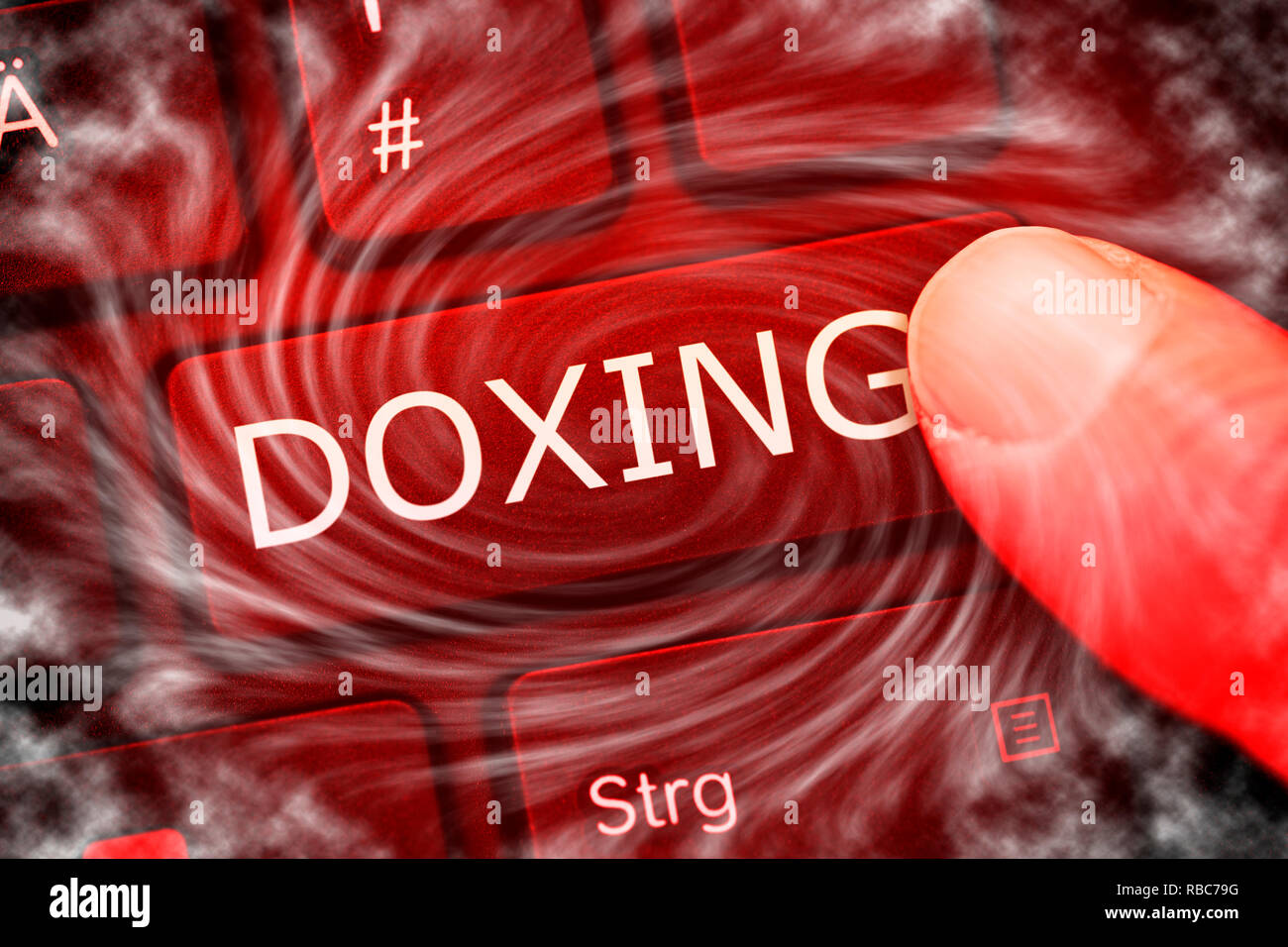 Doxing computer key Stock Photo - Alamy