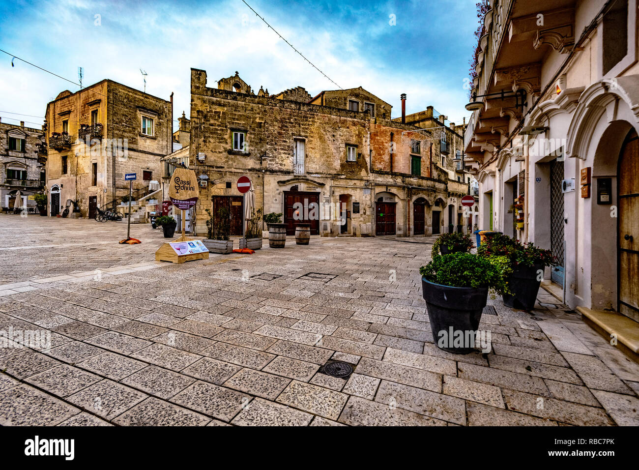 Italy Basilicata Matera Piazza del Sedile Stock Photo - Alamy