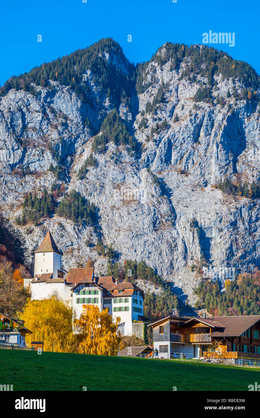 Wimmis castle, Berner Oberland, Switzerland Stock Photo - Alamy