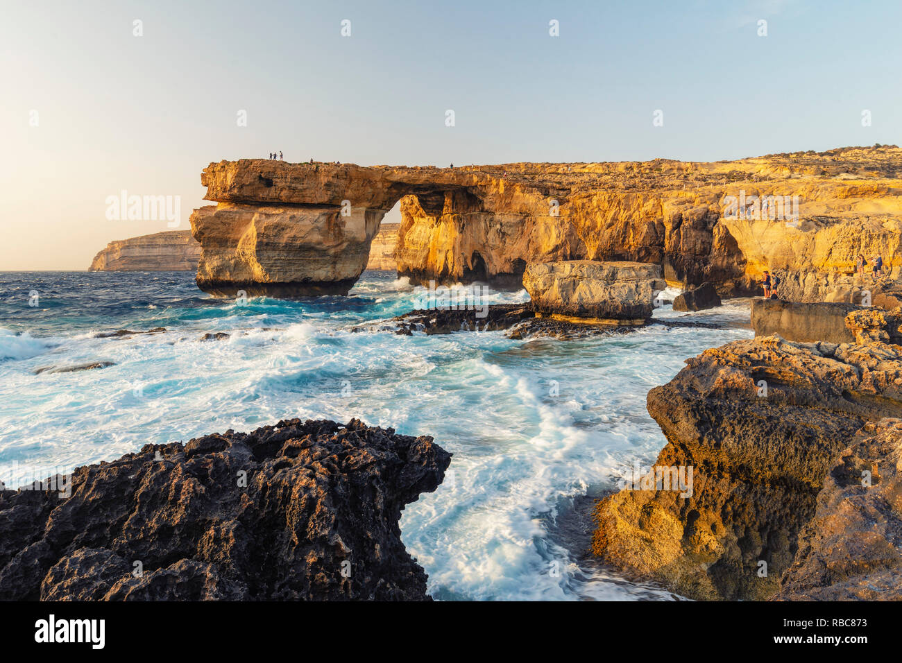 Malta, Gozo, Dwejra Azure Window Rock Arch Stock Photo - Alamy