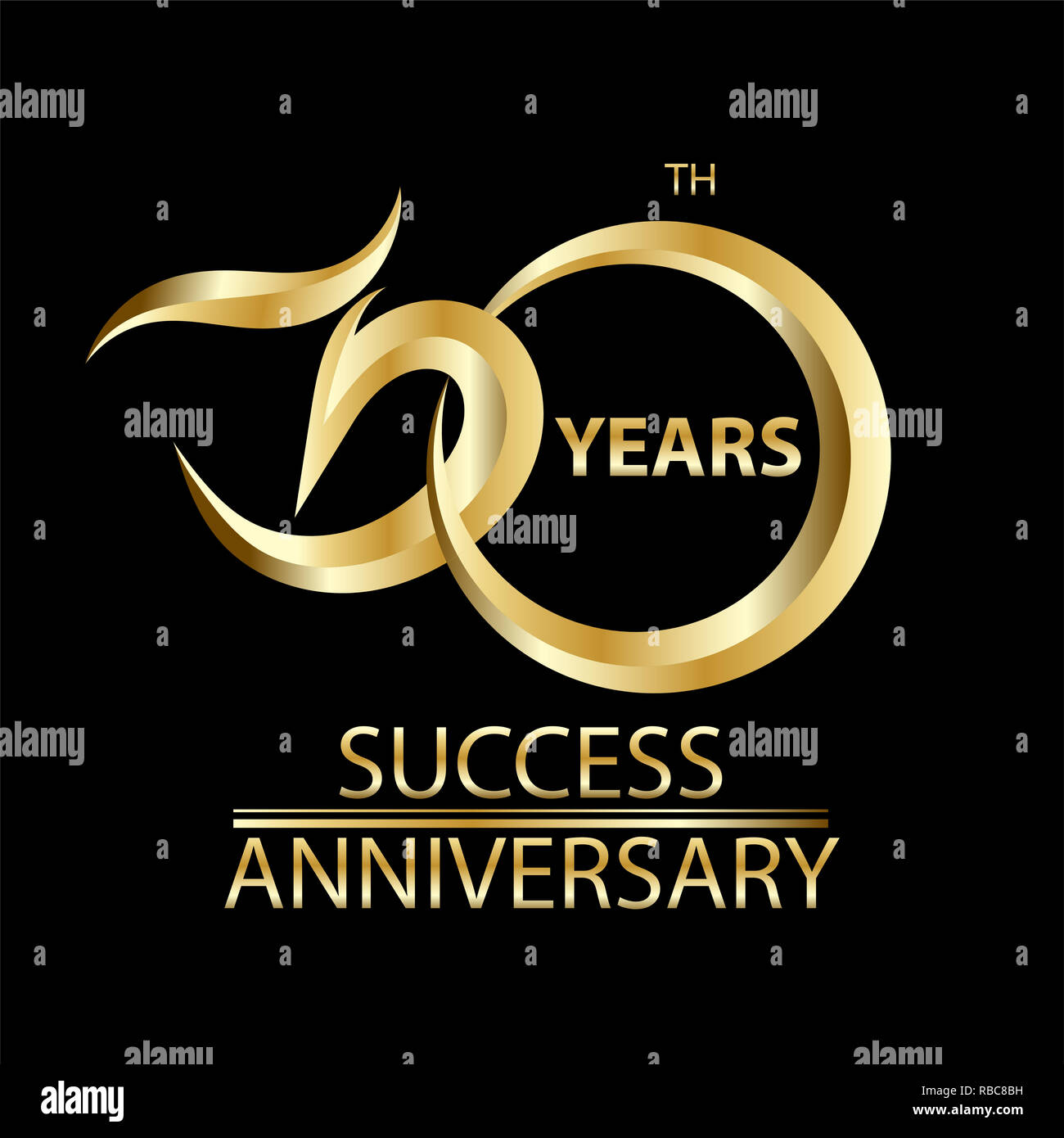 golden 30th anniversary sign and logo for gold celebration symbol Stock ...