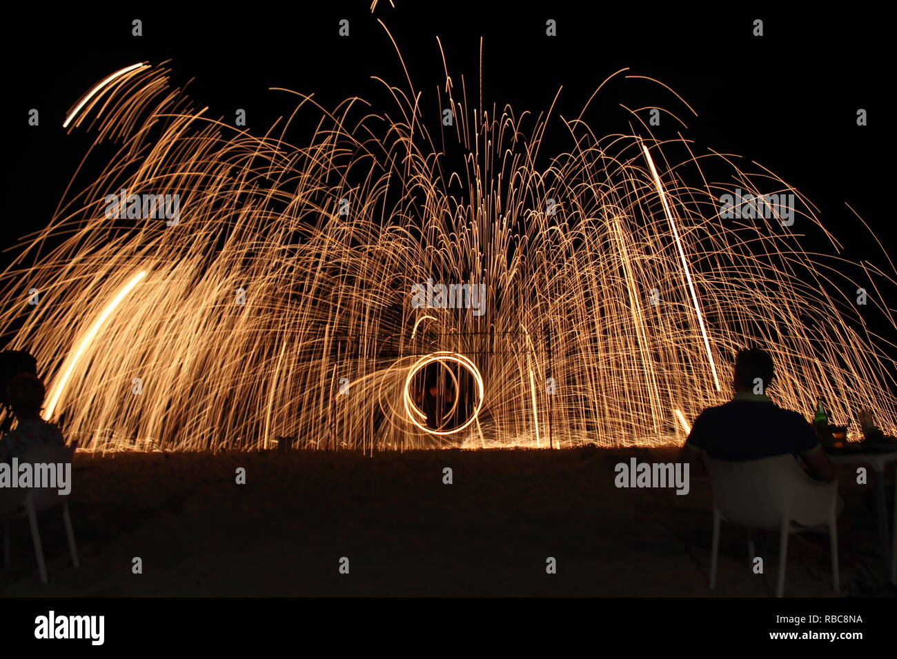 Big fireworks show Thailand Stock Photo - Alamy